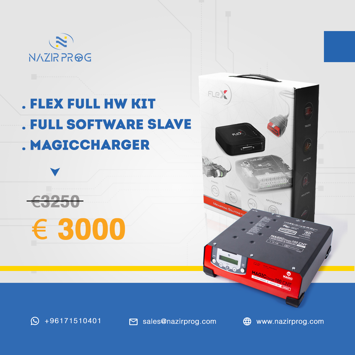 FLEX Full HW kit + Slave + Magiccharger - NazirProg